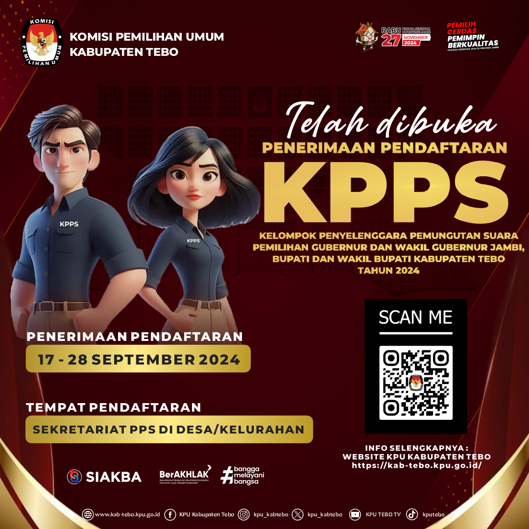 KPU KAB-TEBO - PENGUMUMAN PENERIMAAN PENDAFTARAN KPPS PILKADA SERENTAK ...